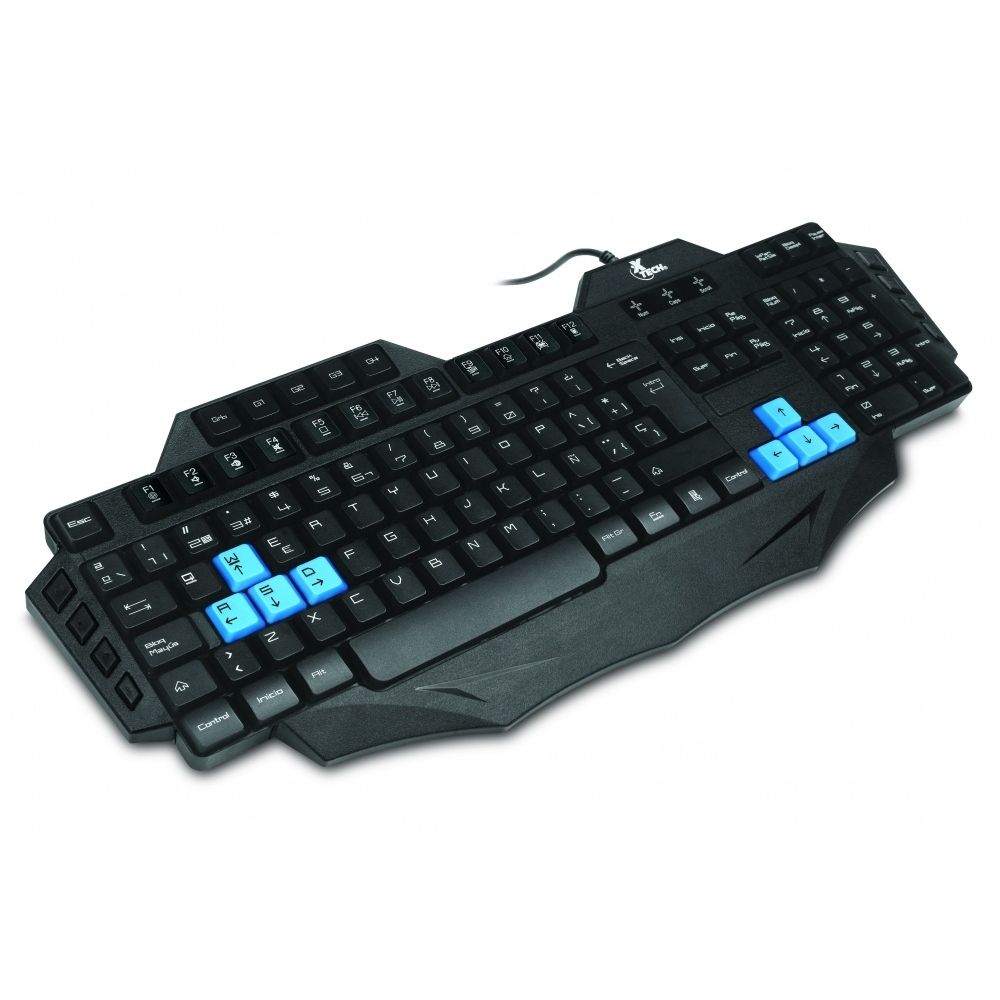 TECLADO GAMER XTECH USB NEGRO - CELESTE