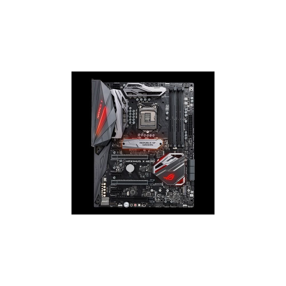 MAINBOARD ASUS MAXIMUS X HERO GAMING ATX INTEL Z370 CON AURA SYNC RGB ...